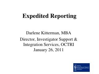 PPT - Expedited Reporting PowerPoint Presentation, free download - ID ...