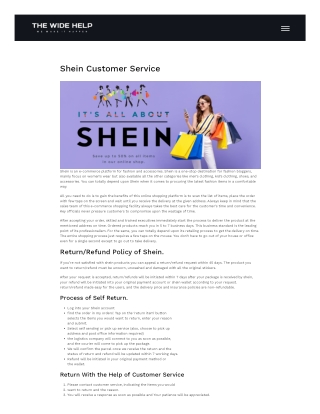 Shein Customer customer Online Presentations Channel