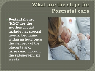 PPT - What are the steps for Postnatal care PowerPoint Presentation ...