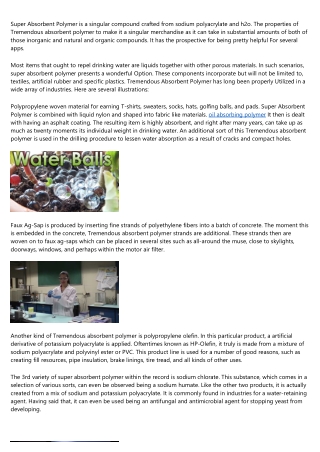 PPT - A Step-by-Step Guide to materials that can absorb water ...