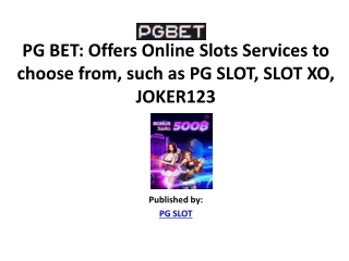 pgbet world Online Presentations Channel