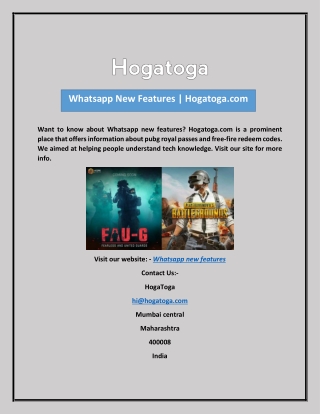 Hoga Toga Online Presentations Channel