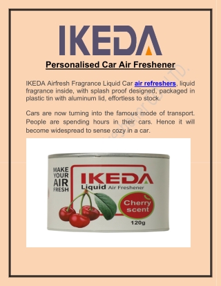 Ikeda Air Freshener CO., LTD. Online Presentations Channel
