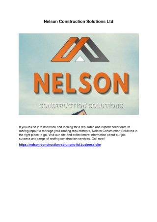 Nelson Construction Solutions Ltd Online Presentations Channel
