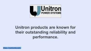 Unitron Power Systems Online Presentations Channel