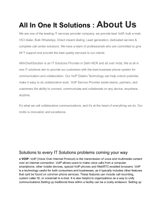 All In One It Solution Online Presentations Channel