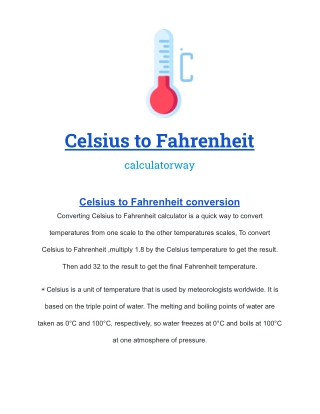 PPT - celsius-to-fahrenheit PowerPoint Presentation, free download - ID ...