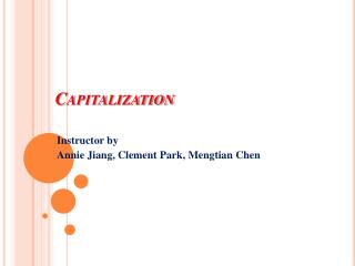 PPT - Capitalization PowerPoint Presentation, free download - ID:1129754