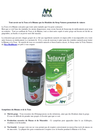 PPT - Tout savoir sur la Toux et le Rhume que les Bienfaits du Sirop ...