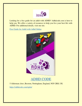 ADHD CODE Online Presentations Channel