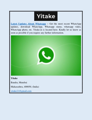 Yitake Yitake Online Presentations Channel