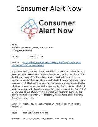 Consumer Alert Now Online Presentations Channel