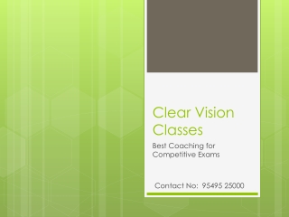 Clear Vision Classes Online Presentations Channel