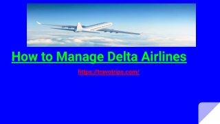 PPT - How to Manage Delta Airlines PowerPoint Presentation, free ...