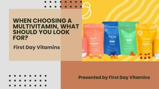 First Day Vitamins Online Presentations Channel