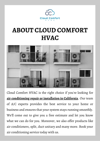 Cloud Comfort HVAC Online Presentations Channel