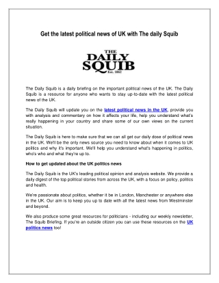 daily squib Online Presentations Channel