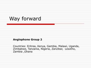 PPT - Way forward PowerPoint Presentation, free download - ID:1208287