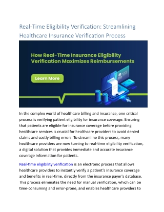 PPT - Real Time Eligibility Verification PowerPoint Presentation, free download - ID:12115787
