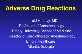PPT - Adverse Drug Reactions PowerPoint Presentation, free download ...