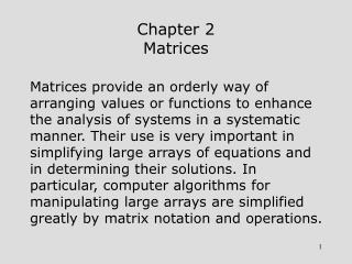 PPT - Chapter 2 Matrices PowerPoint Presentation, free download - ID ...