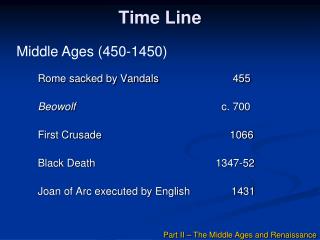 PPT - Middle Ages Timeline (450-1450) PowerPoint Presentation - ID:3673493