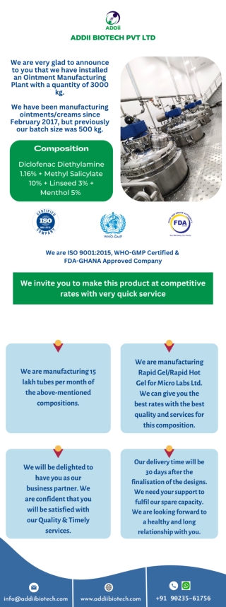 PPT - Addii Biotech - Ointment Manufacturing PowerPoint Presentation ...