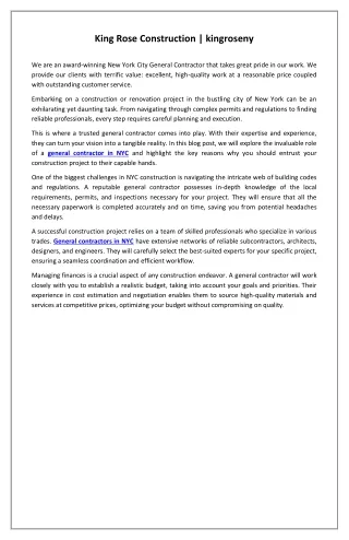 PPT - King Rose Construction kingroseny PowerPoint Presentation, free download - ID:12276593