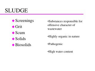 PPT - SLUDGE PowerPoint Presentation, free download - ID:1286975