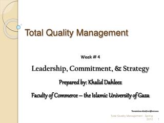 PPT - Total Quality Management PowerPoint Presentation, free download ...