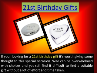 PPT - 21st Birthday Gifts PowerPoint Presentation, free download - ID ...