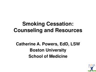 PPT - Smoking Cessation: Counseling and Resources PowerPoint ...