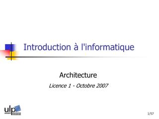 PPT - Introduction à l'informatique PowerPoint Presentation, free ...