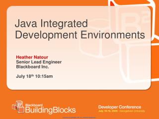 PPT - Java Integrated Development Environments PowerPoint Presentation ...
