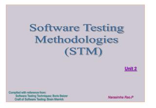 PPT - Software Testing Methodologies (STM) PowerPoint Presentation ...