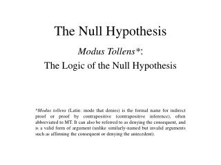 Null hypothesis example PowerPoint (PPT) Presentations, Null hypothesis ...