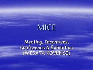 PPT - MICE PowerPoint Presentation, free download - ID:1393772