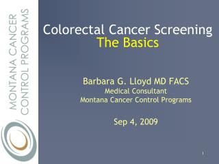 PPT - Colorectal Cancer Screening The Basics PowerPoint Presentation ...