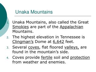 PPT - Unaka Mountains PowerPoint Presentation, free download - ID:1452641