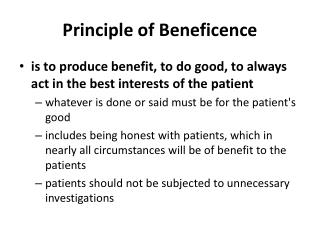 PPT - Principle of Beneficence PowerPoint Presentation, free download ...