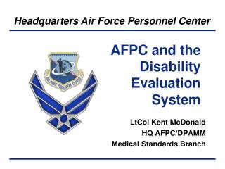 PPT - AFPC and the Disability Evaluation System PowerPoint Presentation ...