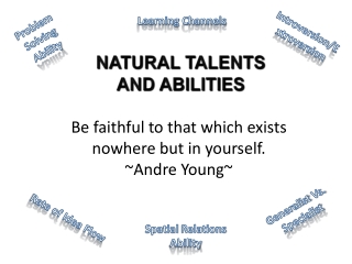 PPT - NATURAL TALENTS AND ABILITIES PowerPoint Presentation, free ...