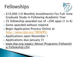 PPT - Fellowships PowerPoint Presentation, free download - ID:1526865