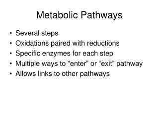 PPT - Metabolic Pathways PowerPoint Presentation, free download - ID ...