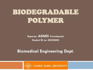 PPT - BIODEGRADABLE POLYMER PowerPoint Presentation, free download - ID:1589892