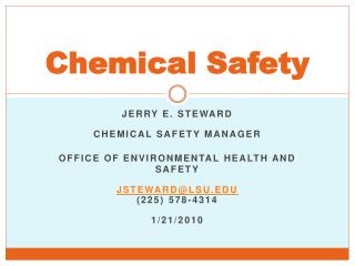 PPT - Chemical Safety PowerPoint Presentation, free download - ID:1622855