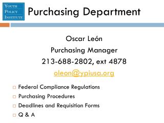 PPT - Purchasing Department PowerPoint Presentation, free download - ID ...