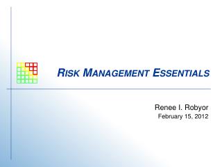 PPT - Risk Management Essentials PowerPoint Presentation, free download ...