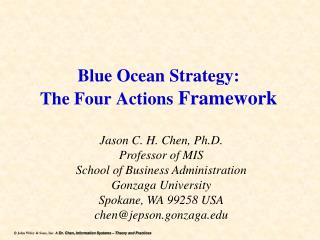 PPT - Blue Ocean Strategy: The Four Actions Framework PowerPoint ...