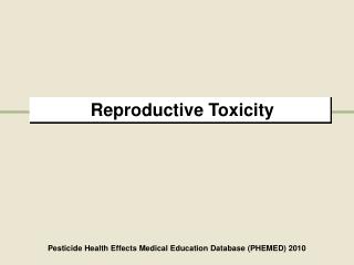 PPT - Reproductive Toxicity PowerPoint Presentation, free download - ID ...
